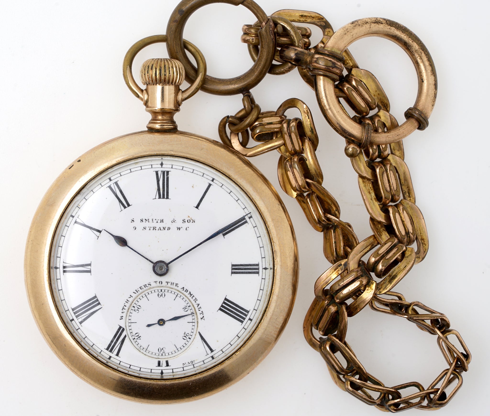 SMITHS EARLY S SMITH& SON 9 STRAND LONDON USA CASED OMEGA POCKET WATCH ...