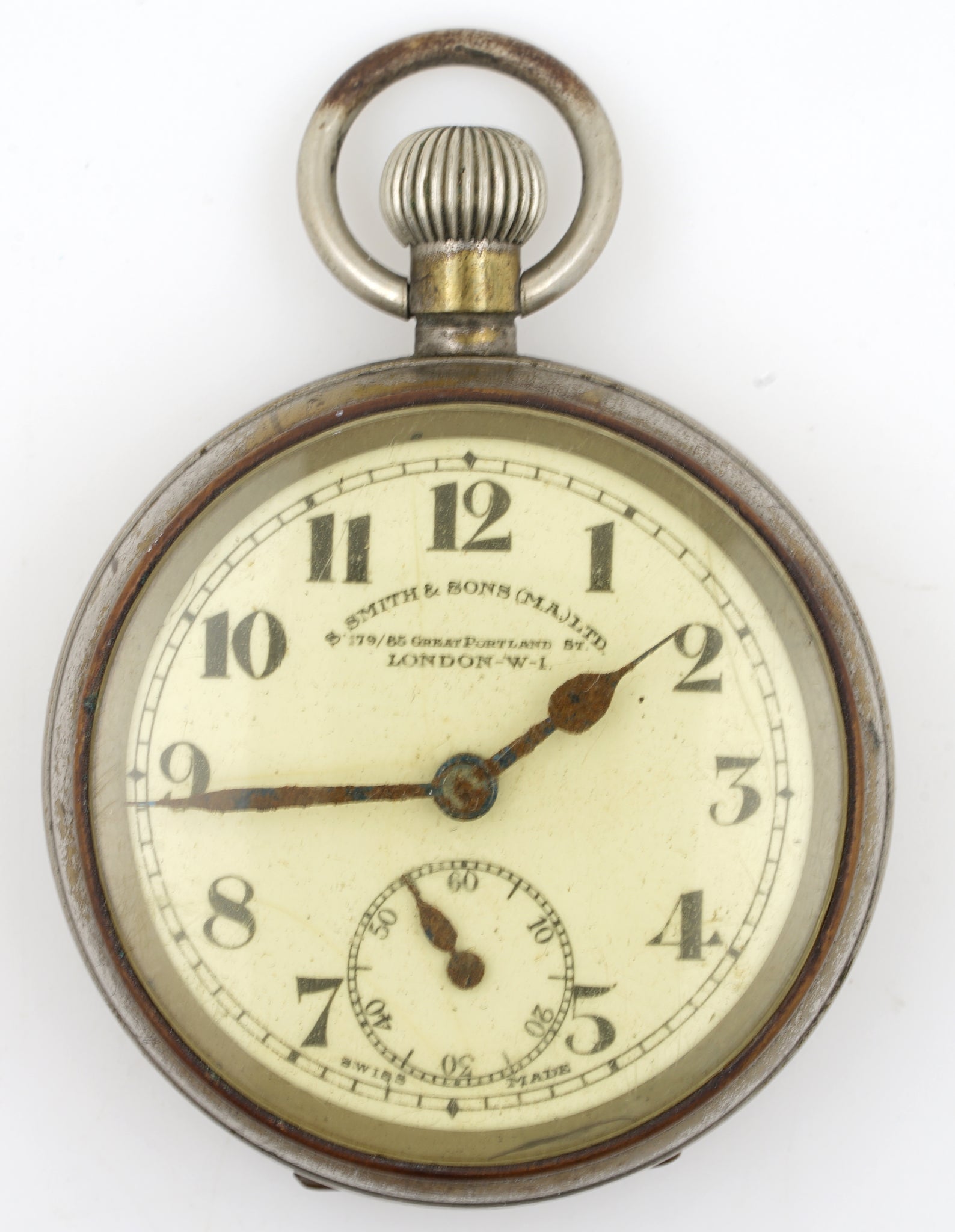 SMITHS EARLY S SMITH & SONS (M.A) LTD SWISS 8 DAY MOTORING POCKET WATC ...