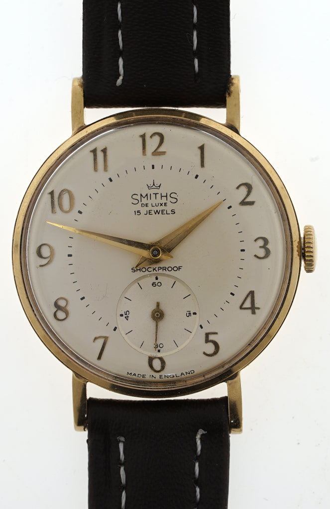 DELUXE SMITHS GENTS 9CT GOLD PRESENTATION WRISTWATCH SERVICED 1961 ...
