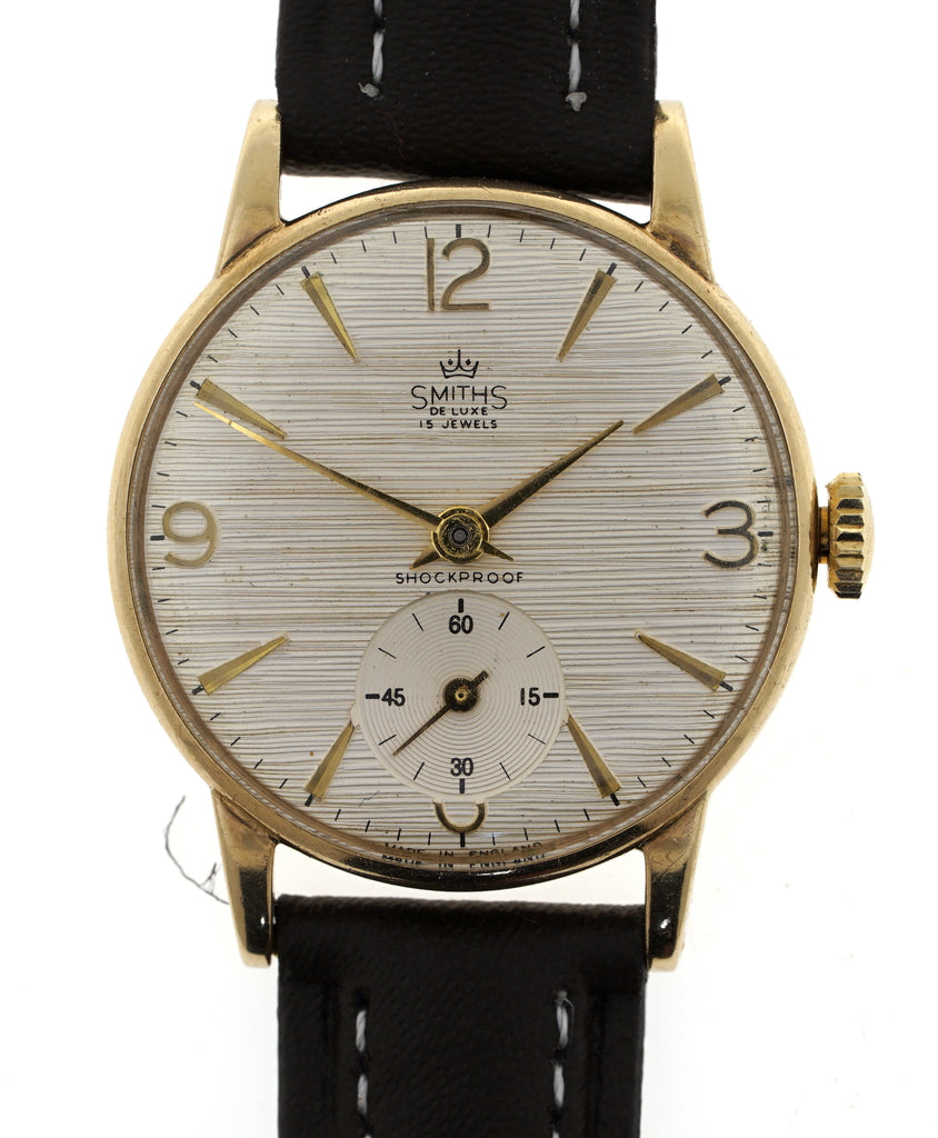 DELUXE SMITHS 9CT GOLD BRITISH RAIL WRISTWATCH IN GOOD CONDITION WITH ...