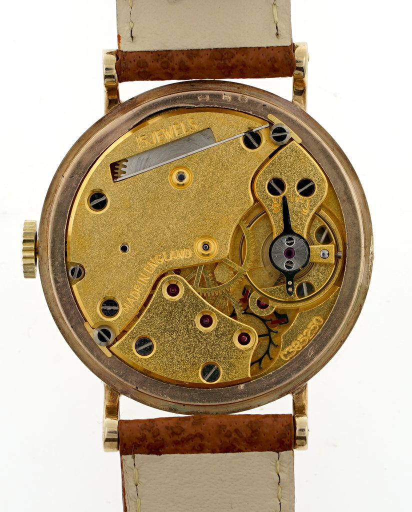 DELUXE SMITHS MADE IN ENGLAND SOLID 9CT GOLD GENTS WRISTWATCH BOXED ...