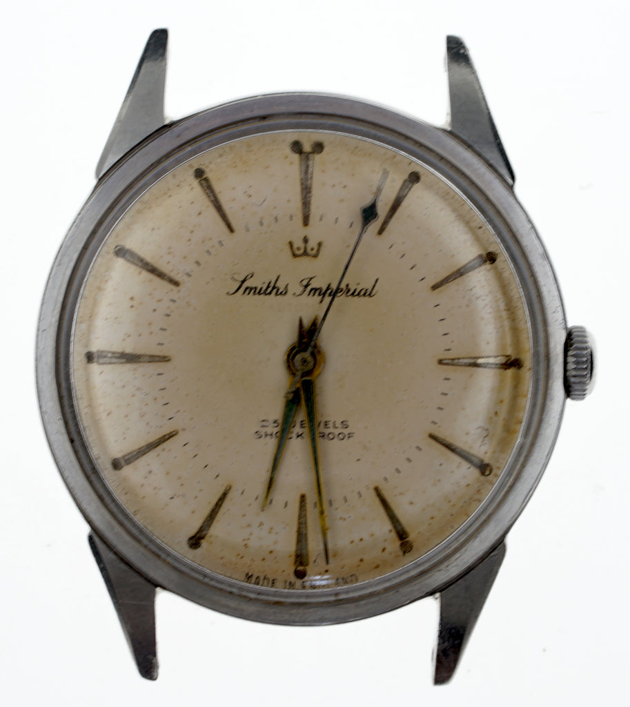 SMITHS IMPERIAL AUTOMATIC STAINLESS STEEL 25 JEWEL ENGLISH WRISTWATCH ...