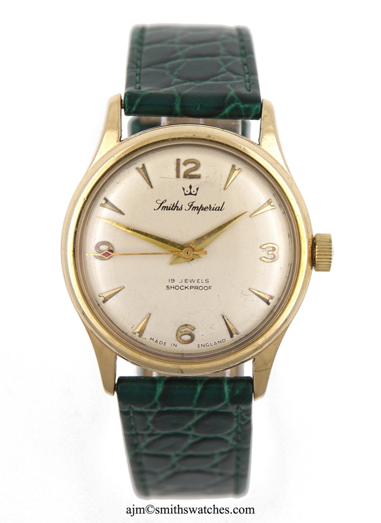 IMPERIAL SMITHS ENGLISH MADE MANUAL WOUND 19 JEWEL WRISTWATCH GOLD DEN ...