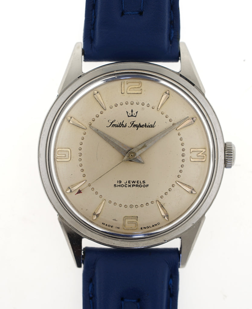 IMPERIAL SMITHS ALL STEEL WRISTWATCH MADE IN ENGLAND EXCELLENT BOXED ...